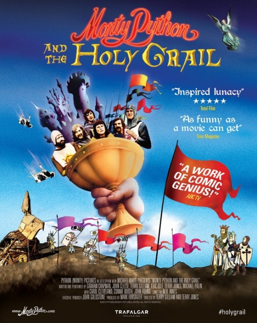 Movie poster for Monty Python and the Holy Grail - 50th Anniversary